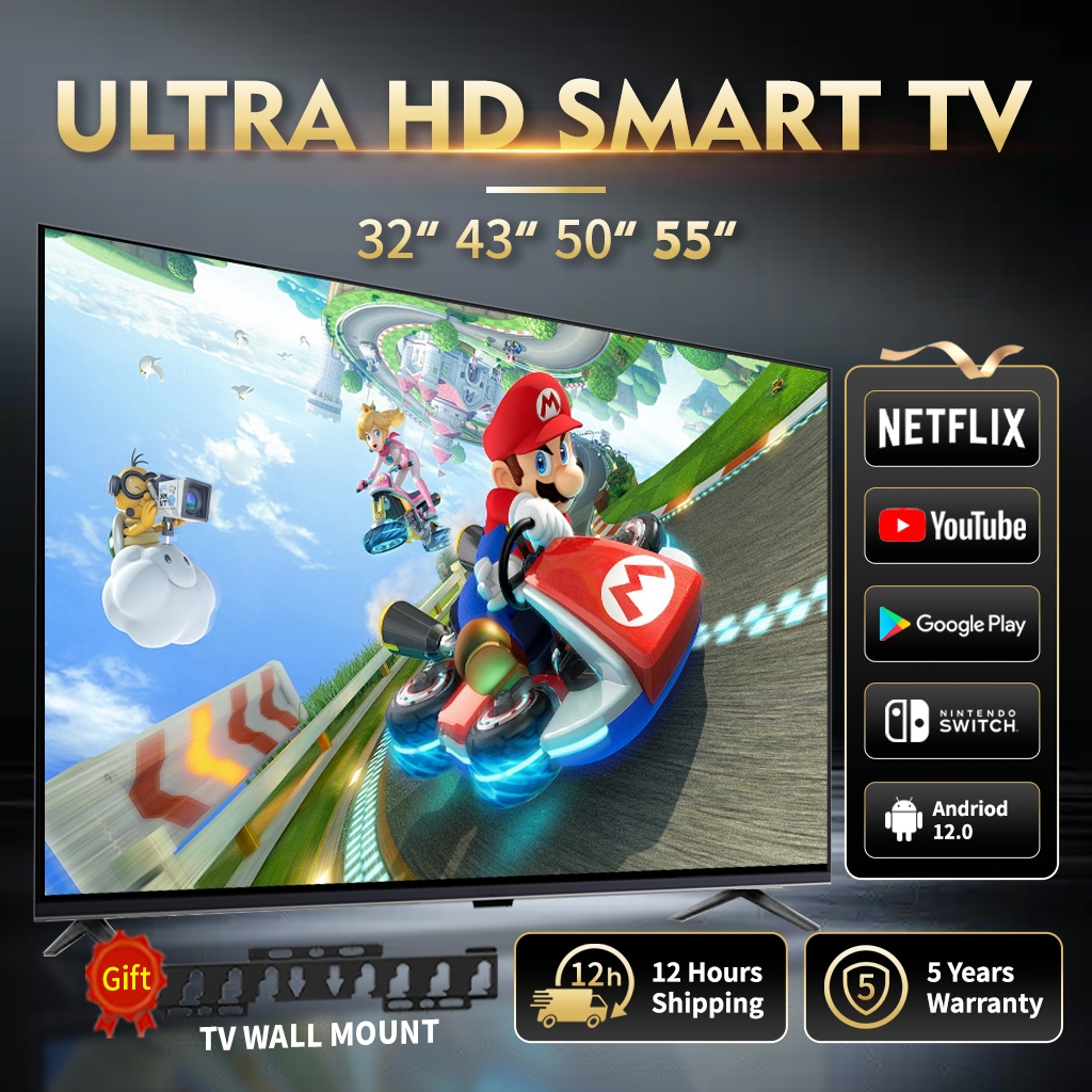 [On sale]Smart TV 32/43/50/55Inch thin-bezels Android TV murah UHD ...