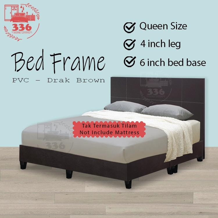 🌹5 KAKI KATILP🌹VC, WARNA COKLAT/KATIL SAIZ QUEEN/QUEEN DIVAN/QUEEN SIZE ...