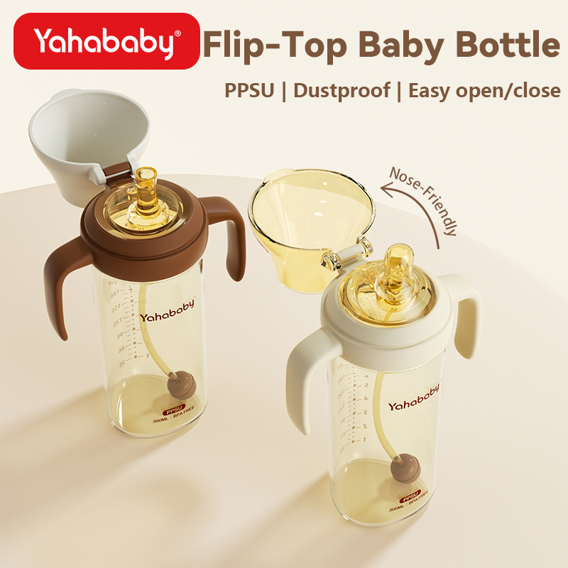 YAHABABAY | Botol Susu PPSU lebar bukaan Anti-Kolik Tutup Flip & Dot ...