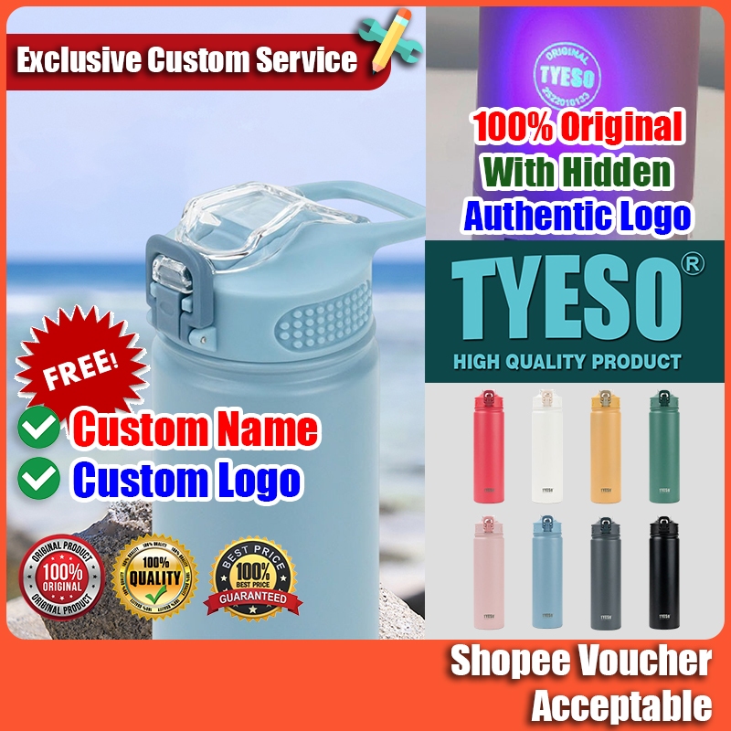 🔥Custom Nama/Logo🔥 TYESO Tumbler 600ml/750ml Termos Botol Air Dengan ...
