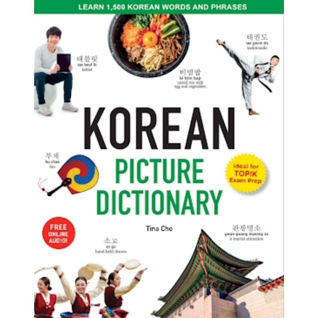 Korean Picture Dictionary Learn 1500 Korean Words And Phrases | Shopee ...