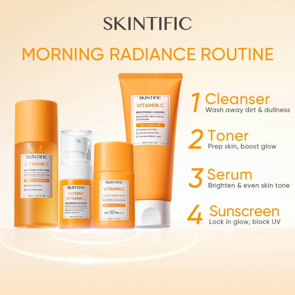 SKINTIFIC Potent Vitamin C Series Brightening Glow Serum Muka Fade Dark ...