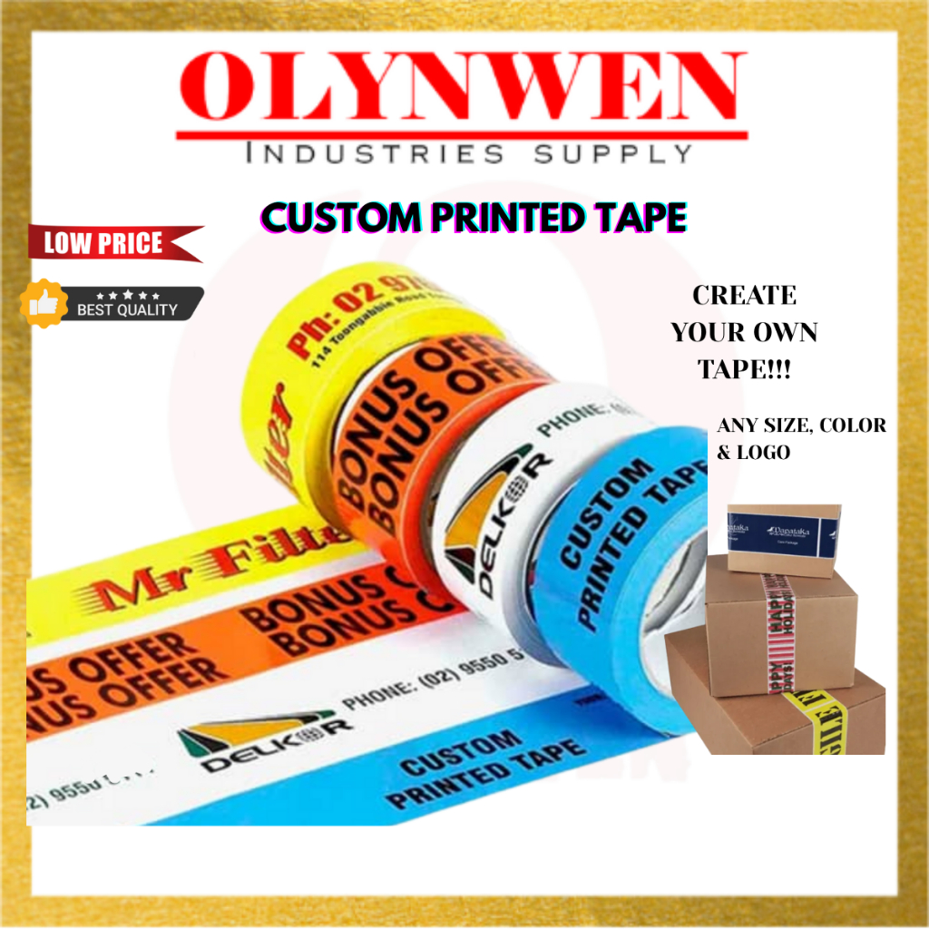 Custom made Opp Printed Tape Logo Tape Customized Printing DIY Tape ...