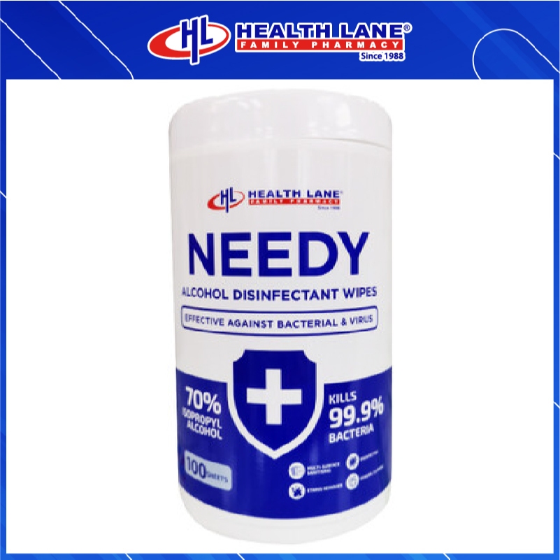 Needy Alcohol Disinfectant Wipes (100's) | Shopee Malaysia