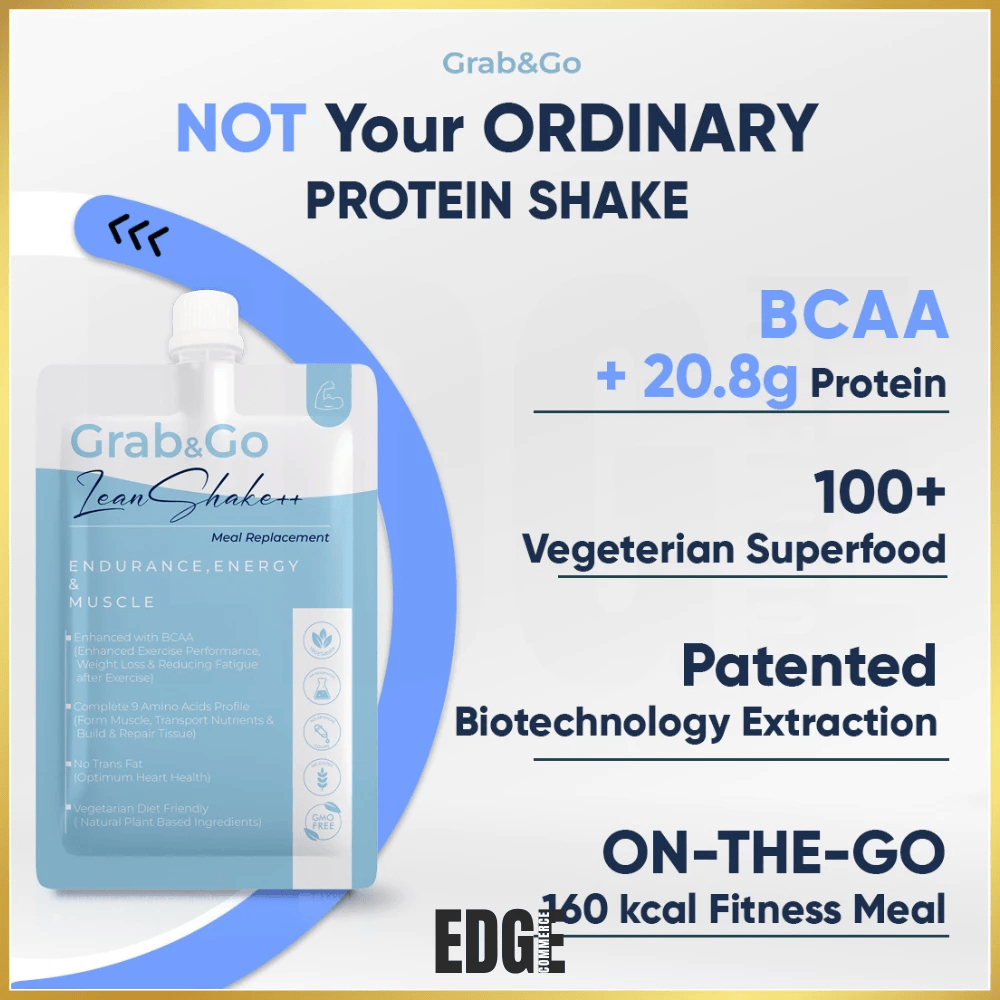 Grab & Go Lean Shake - BCAA + Protein Isolate Powder Meal Replacement ...