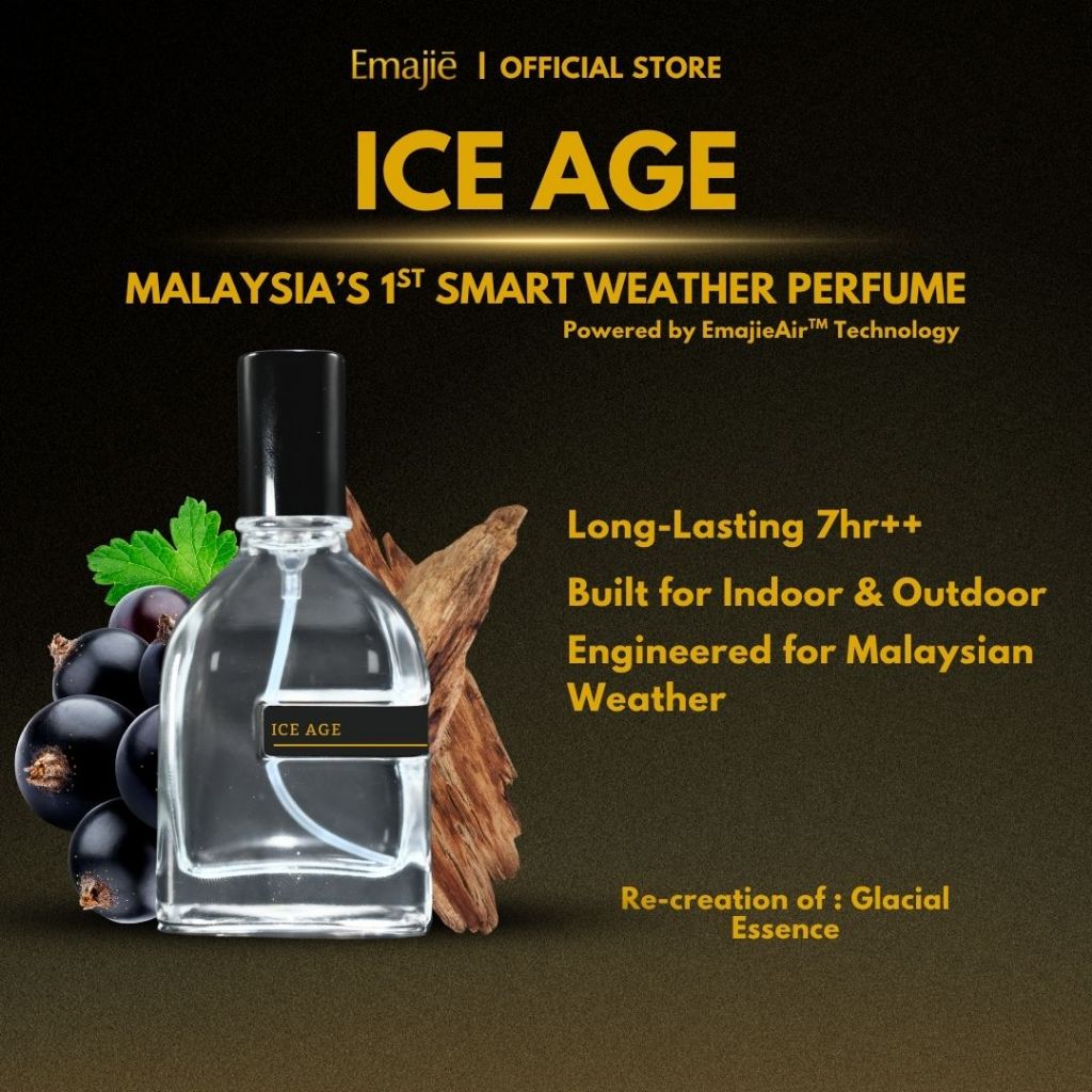 EMAJIE ICE AGE Perfume for Men 30ml Long Lasting Muslim Friendly ...