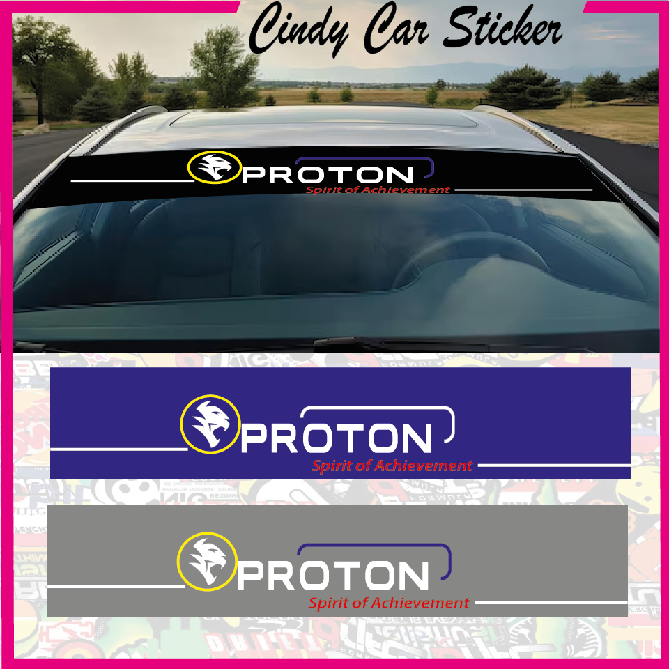 PROTON Front Windscreen Windshield Window Sticker – Universal Fit for ...