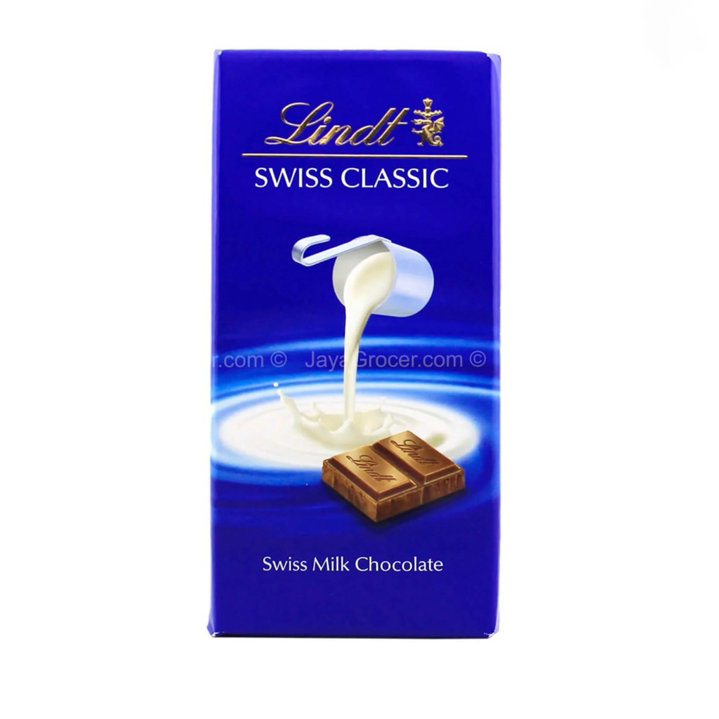 Lindt Swiss Classic Milk Chocolate Bar 100g | Shopee Malaysia
