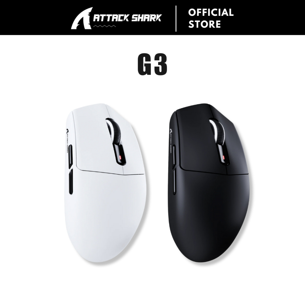 ATTACK SHARK G3 Wireless Gaming Mouse 3 Modes Connection PAW3311 1000Hz ...