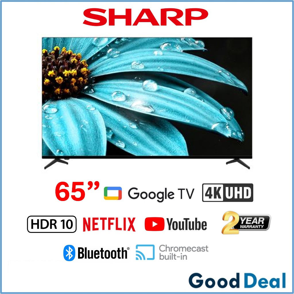 Sharp 4TC55FJ1X 55" Inch / 4TC65FJ1X 65" Inch 4K UHD Smart Google HDR ...