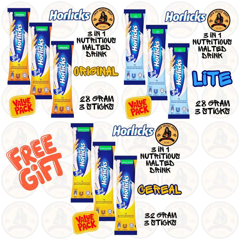 HORLICKS 🔥TRIPLE SACHETS, LOOSE PACK🔥 NUTRITIOUS MALTED CEREAL INSTANT ...