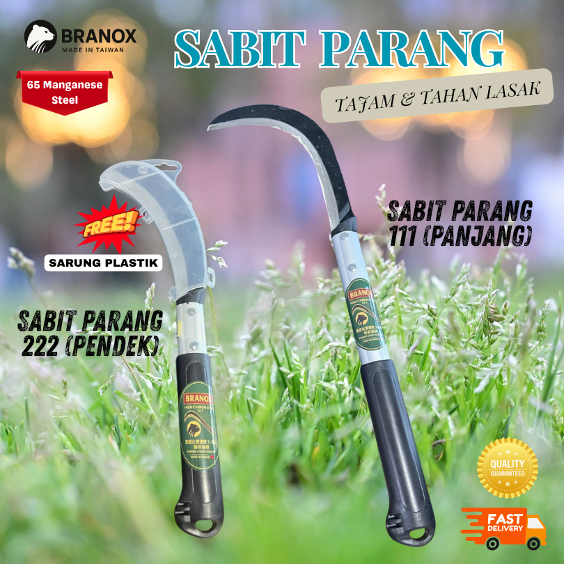 111/222 Sabit Parang/Menebas rumput/Sabit Kebun/Knife Sickle/High ...