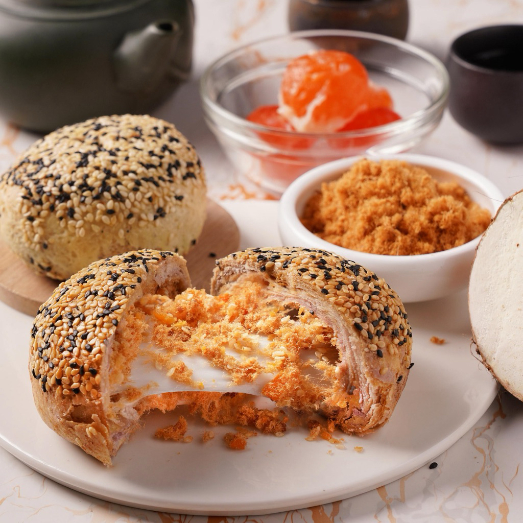 源香～3Q 芋香金丝月饼 Guan Heong ~ 3Q Golden Floss Taro Mooncake (1pc) | Shopee ...