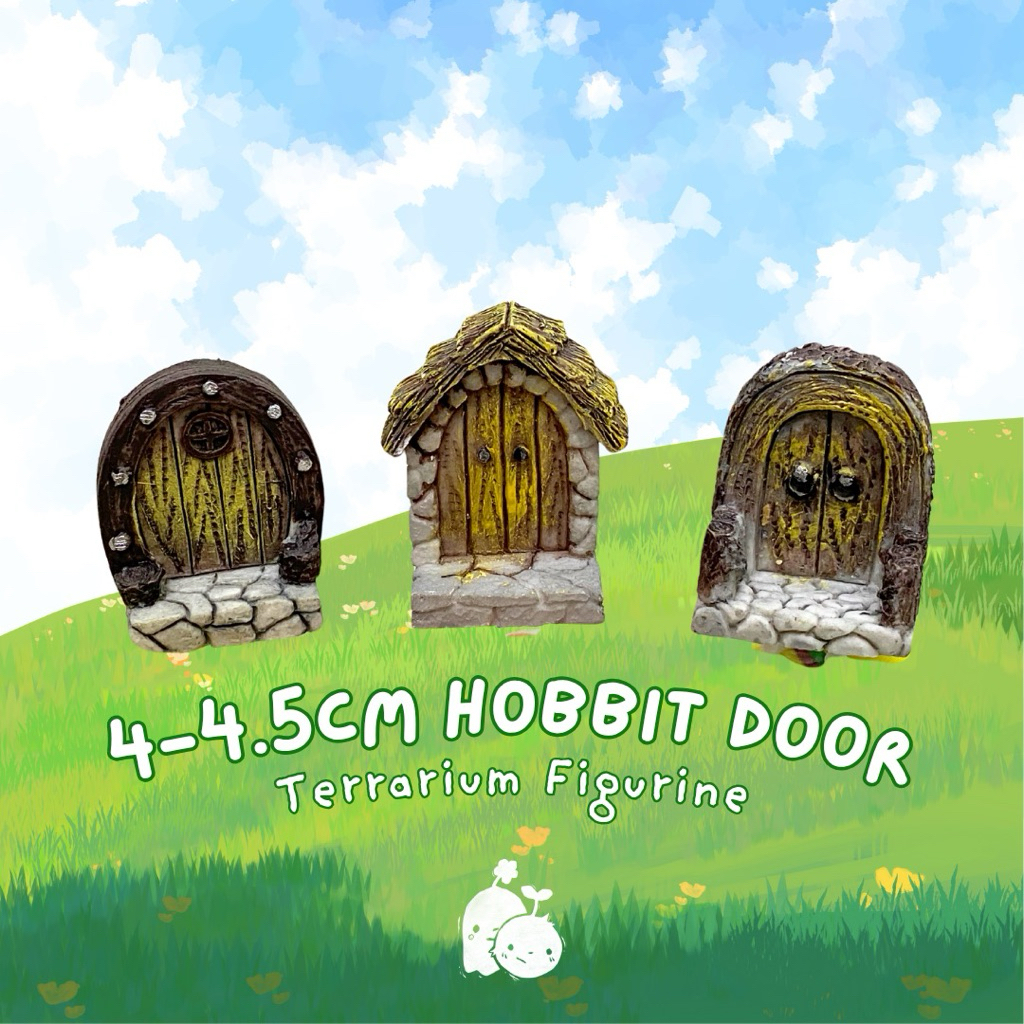 [M&M]🚪 Hobbit Door Terrarium Figurine Garden Decor Fairy Door Mini ...