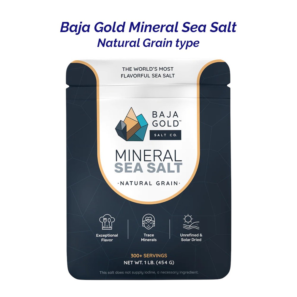 Baja Gold Mineral Sea Salt Natural Grain Crystals 1lb (454g) Garam Laut ...