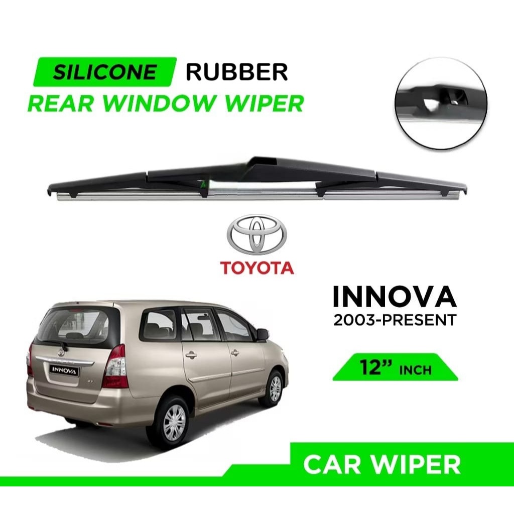 Car Wiper Window Blade Innova Rear Wiper Arm Windscreen Silicone Cermin ...