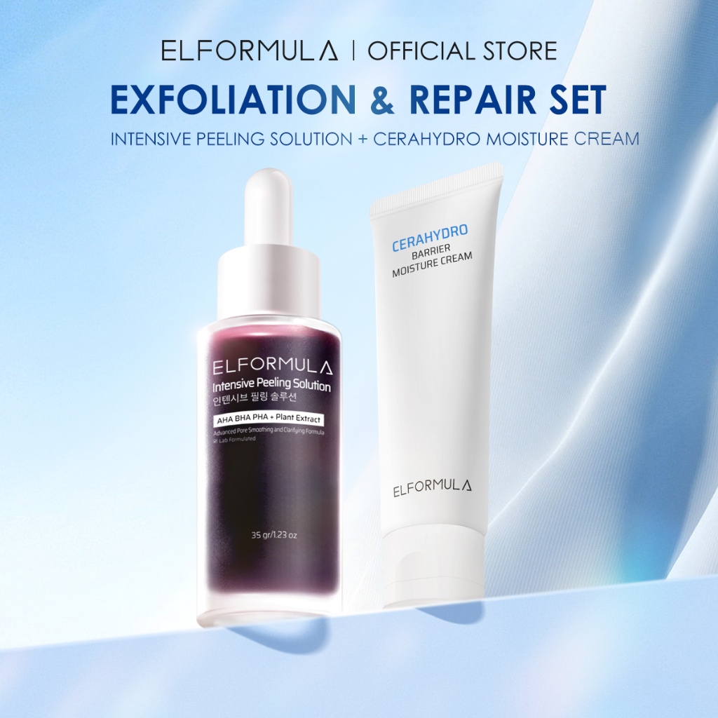 ELFORMULA Bundle 2in1 Moisture Cream + Peeling Solution - Untuk ...