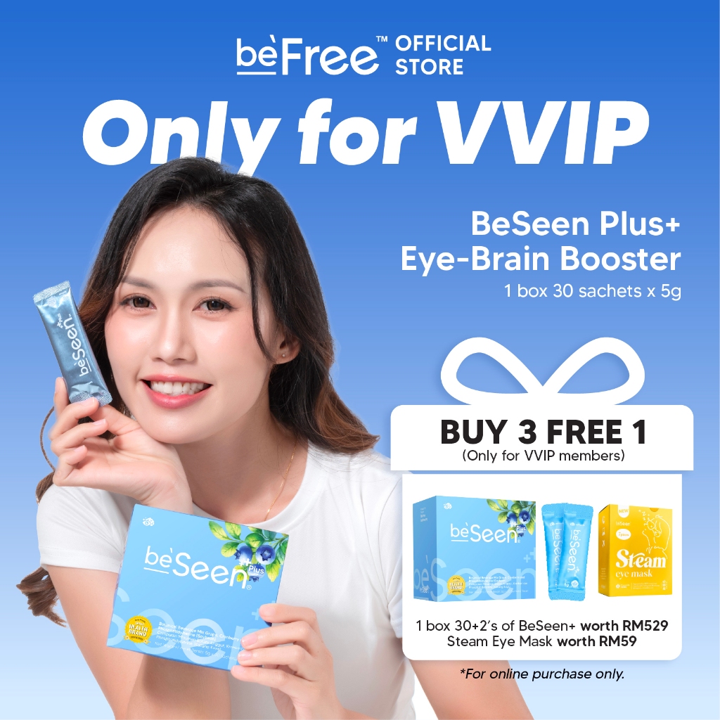 【VVIP Package】BeFree BeSeen Plus Vitamin Eye-Brain Booster (30 Sachets) | Shopee Malaysia