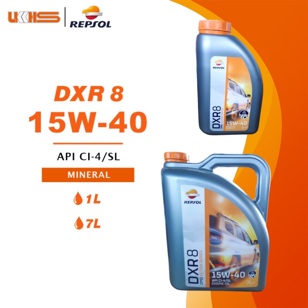 REPSOL DXR 8 SAE 15W-40 API CI4 / SL (7 / 1 LITERS) | Shopee Malaysia