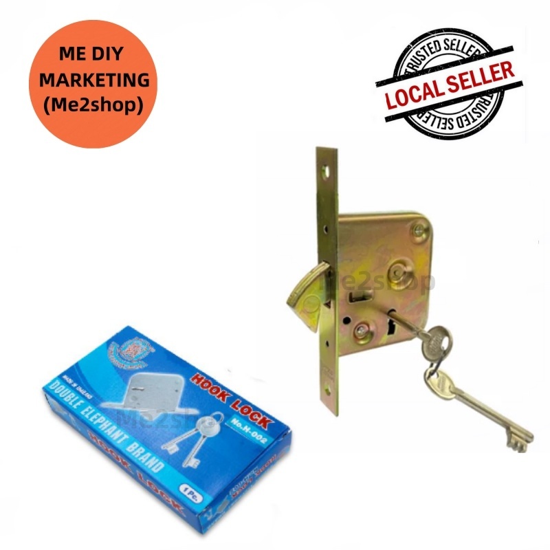 H-002 HOOK LOCK / GATE LOCK /METEAL DOOR LOCK / KUNCI GATE BESI ...
