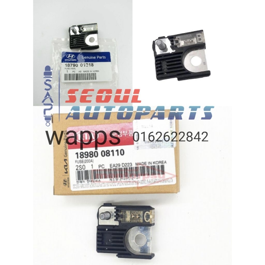 CAR BATTERIES FUSE 150A / 180A / 200A = KIA & HYUNDAI MODEL #1879001318 ...