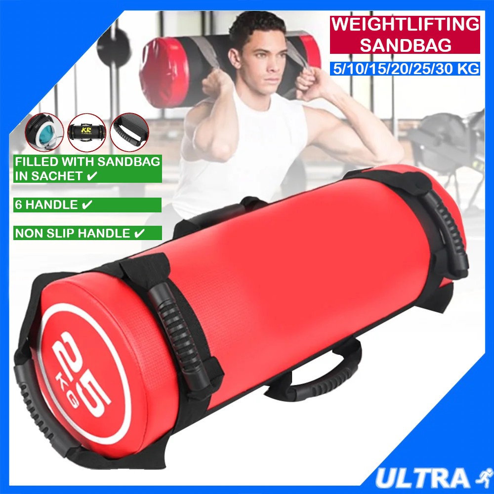 5/10/15/20/25/30KG Weight Lifting Sandbag Power Load Bag Core Body ...