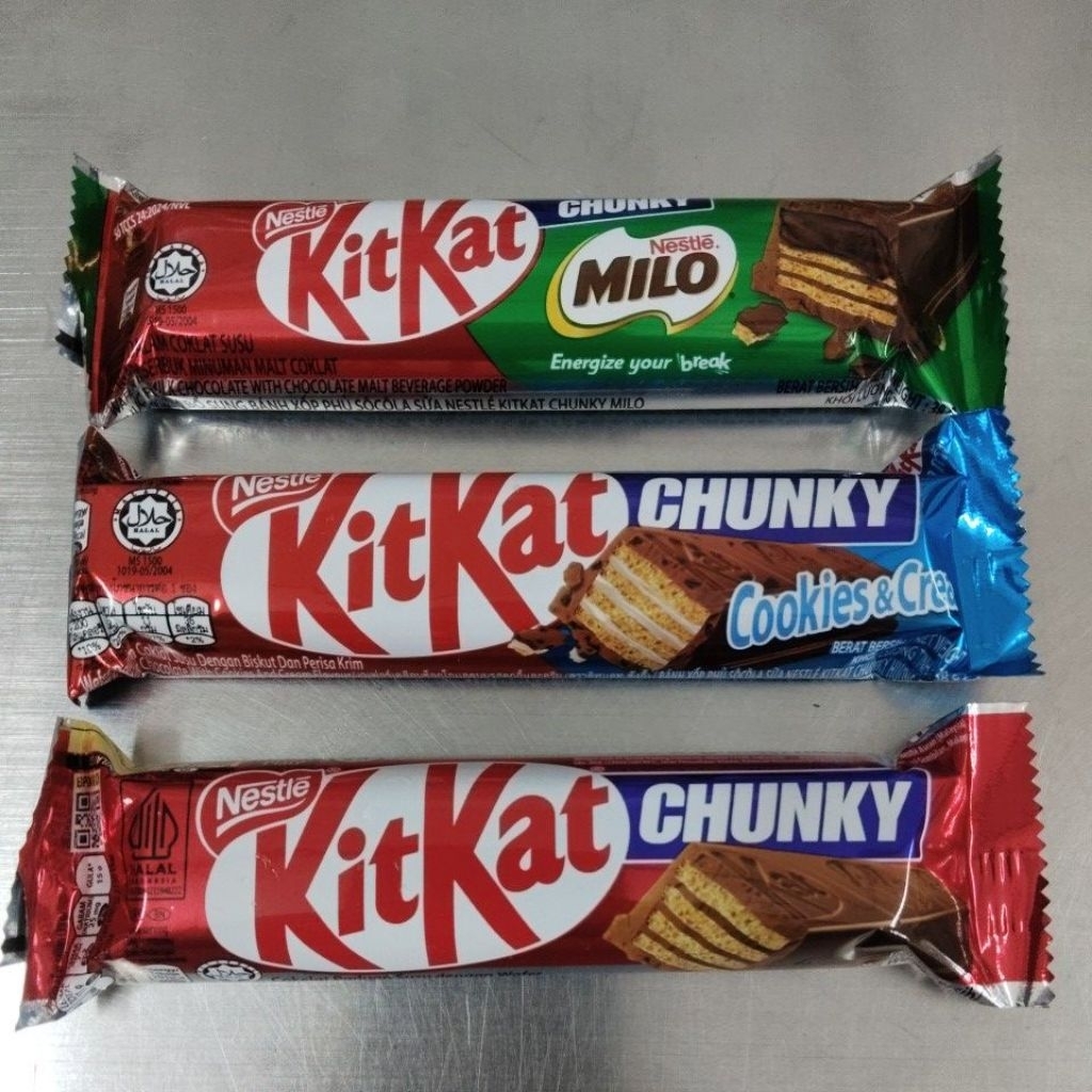 Kit Kat Chunky Wafer dalam Susu -38g (Coklat Susu, Biskut Perisa Krim ...
