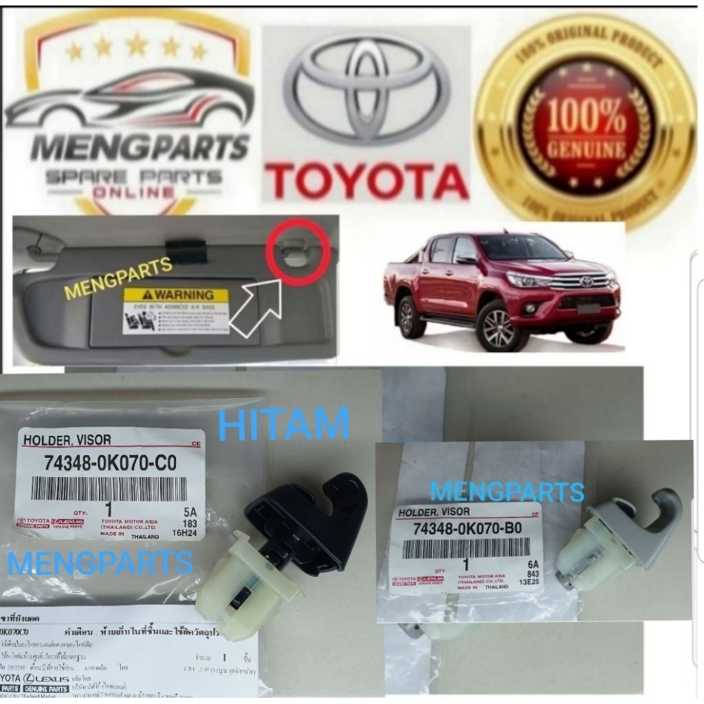 ORIGINAL TOYOTA HILUX REVO GUN125 GUN126 FORTUNER GUN155 TGN156 SUN ...