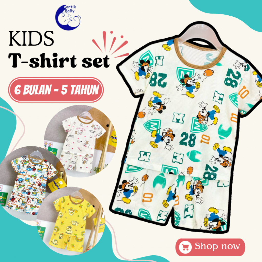 CantikBaby Baju Tshirt Bayi Budak Kanak-Kanak Murah Lengan Pendek ...