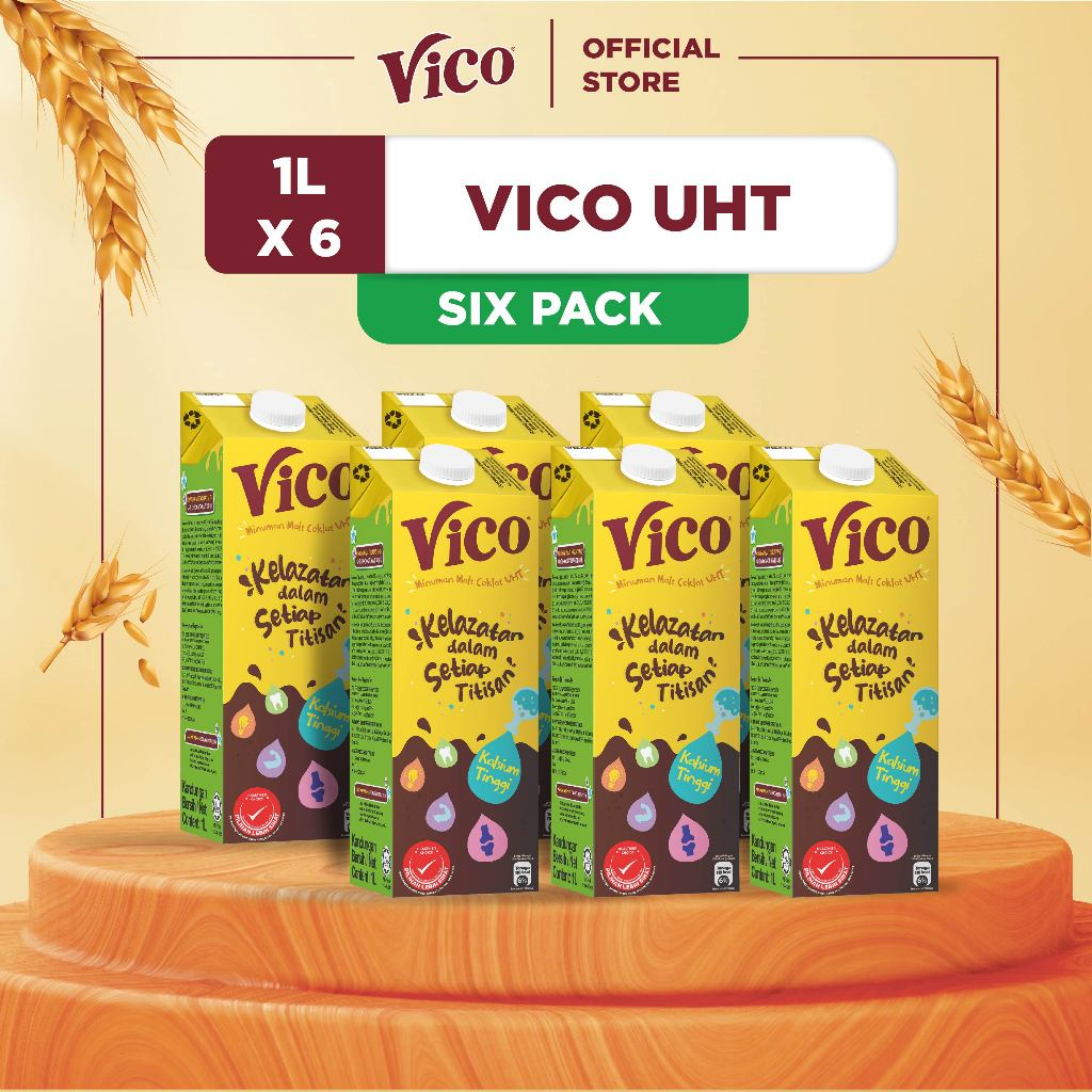 Vico UHT 1L Chocolate Malt Drink Six Pack ( 1L x 6 Pack) | Shopee Malaysia