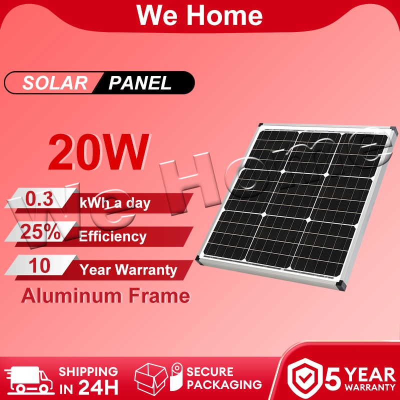 Solar Panel 20w Monocrystalline 18V Solar Panel IP67 Waterproof Full ...