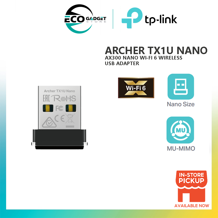 TP-Link Archer TX1U Nano | AX300 Nano Wi-Fi 6 Wireless USB Adapter | Shopee Malaysia