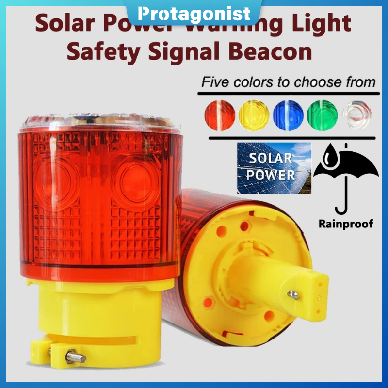 【Ready stock】3H Solar Power Warning Light Safety Signal Beacon Flashing ...