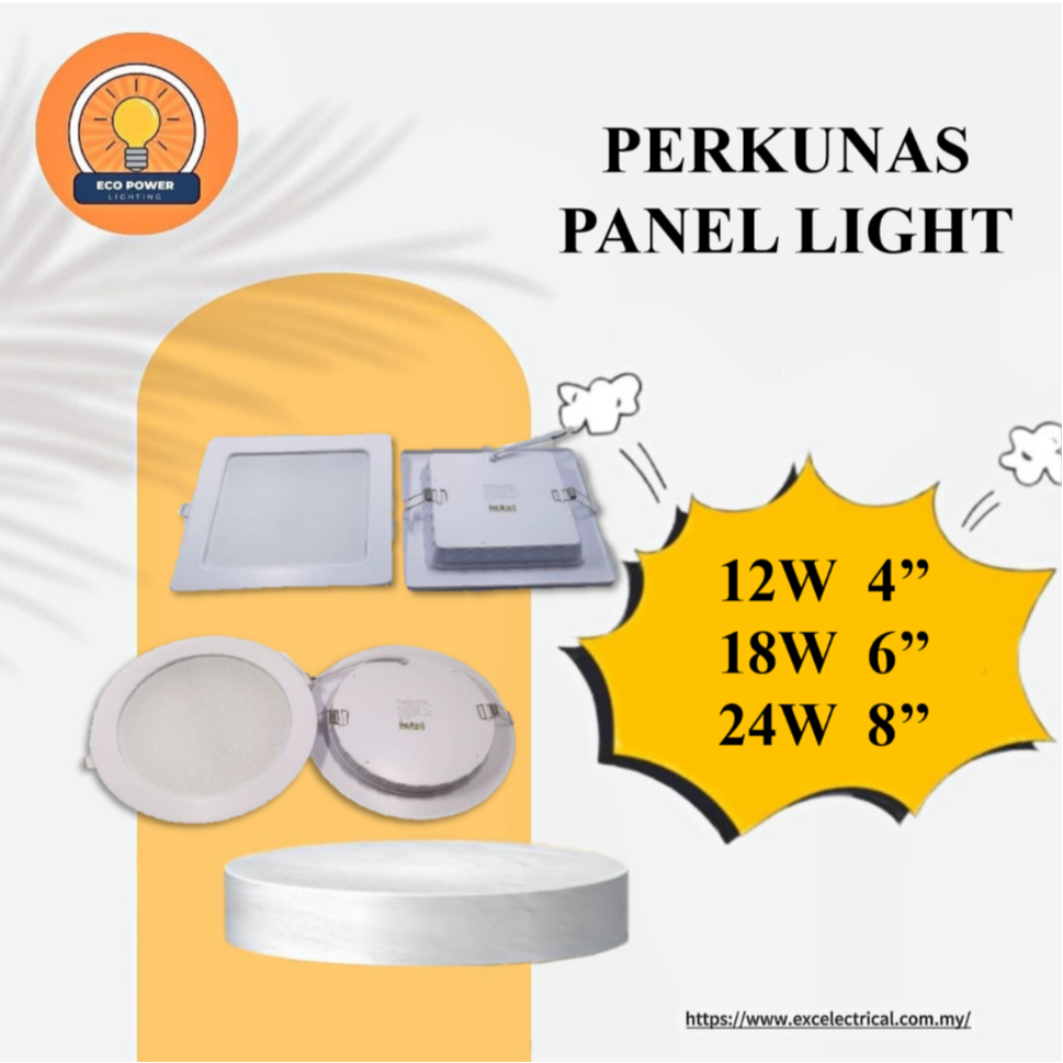 PERKUNAS PANEL LIGHT (ROUND/SQUARE) | Shopee Malaysia