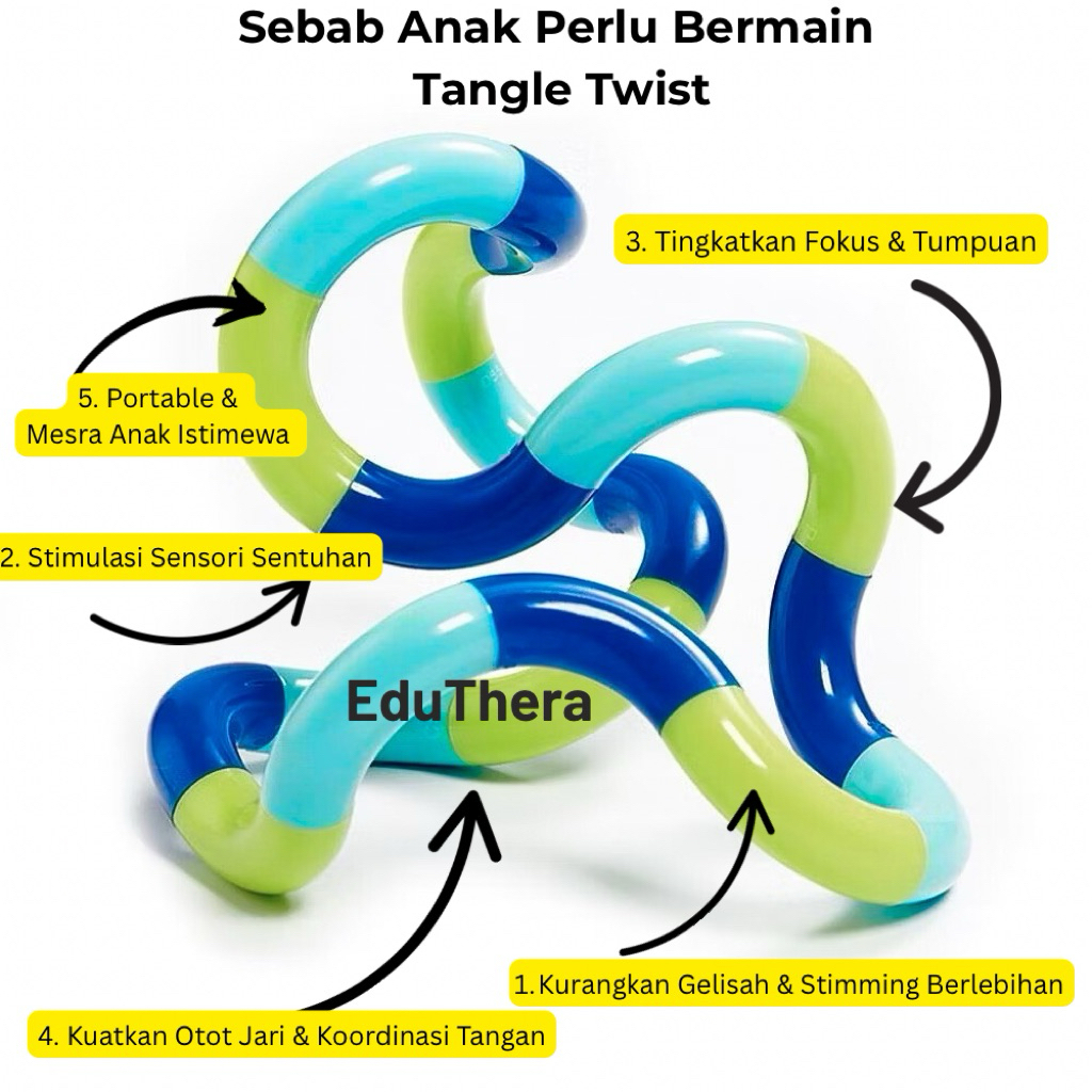 [Random Color] Magic Tangle Twist Fidget Toy Sensory Toy Stress Reliever Autism ADHD Toys ...