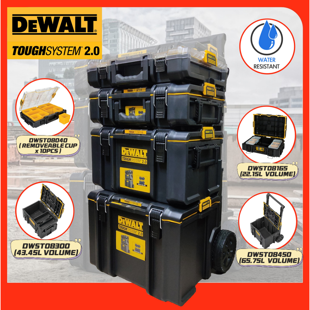 DEWALT Tough System 2.0 4 IN 1 Combo Set C Heavy Duty Portable Water ...