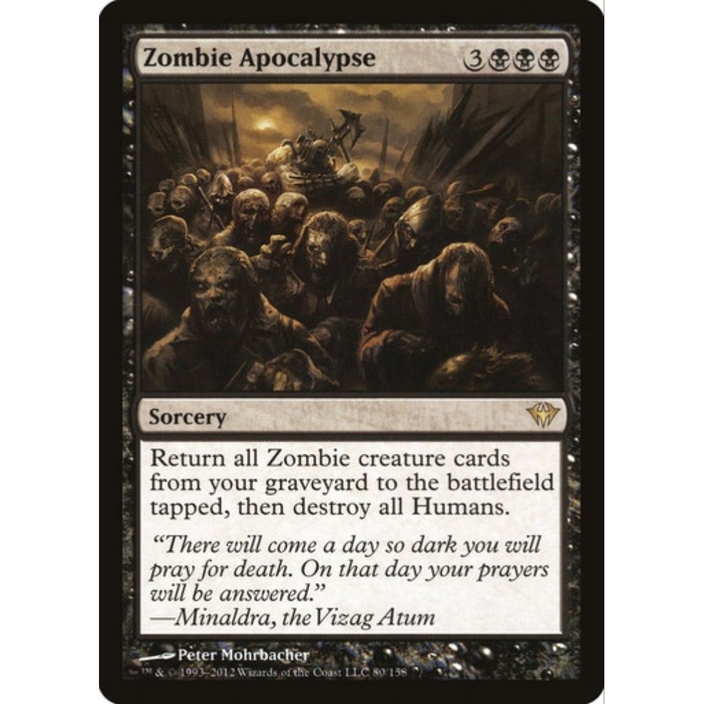 MTG Rare Black Card - Zombie Apocalypse (Dark Ascension) | Shopee Malaysia