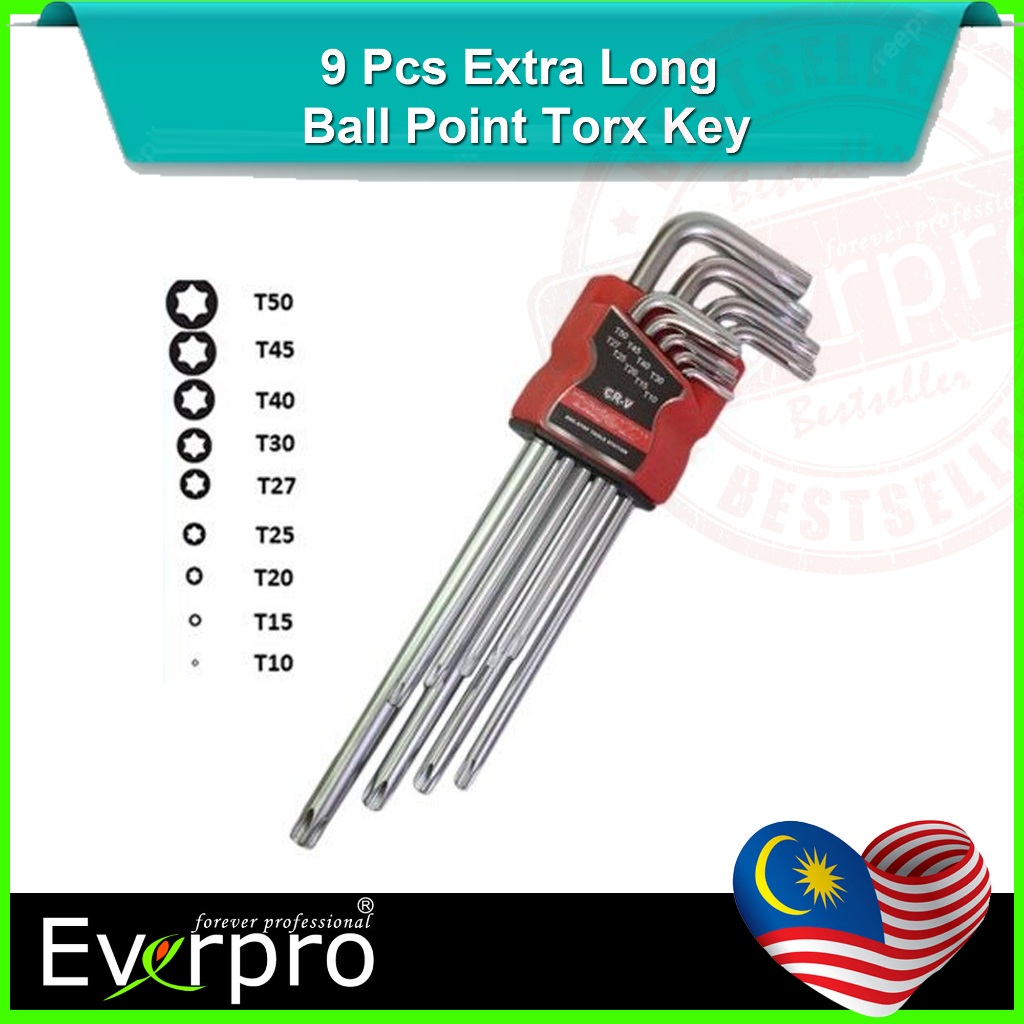 Torx Key Wrench Set Star Key Set (9 PCS) (Extra Long) | Shopee Malaysia