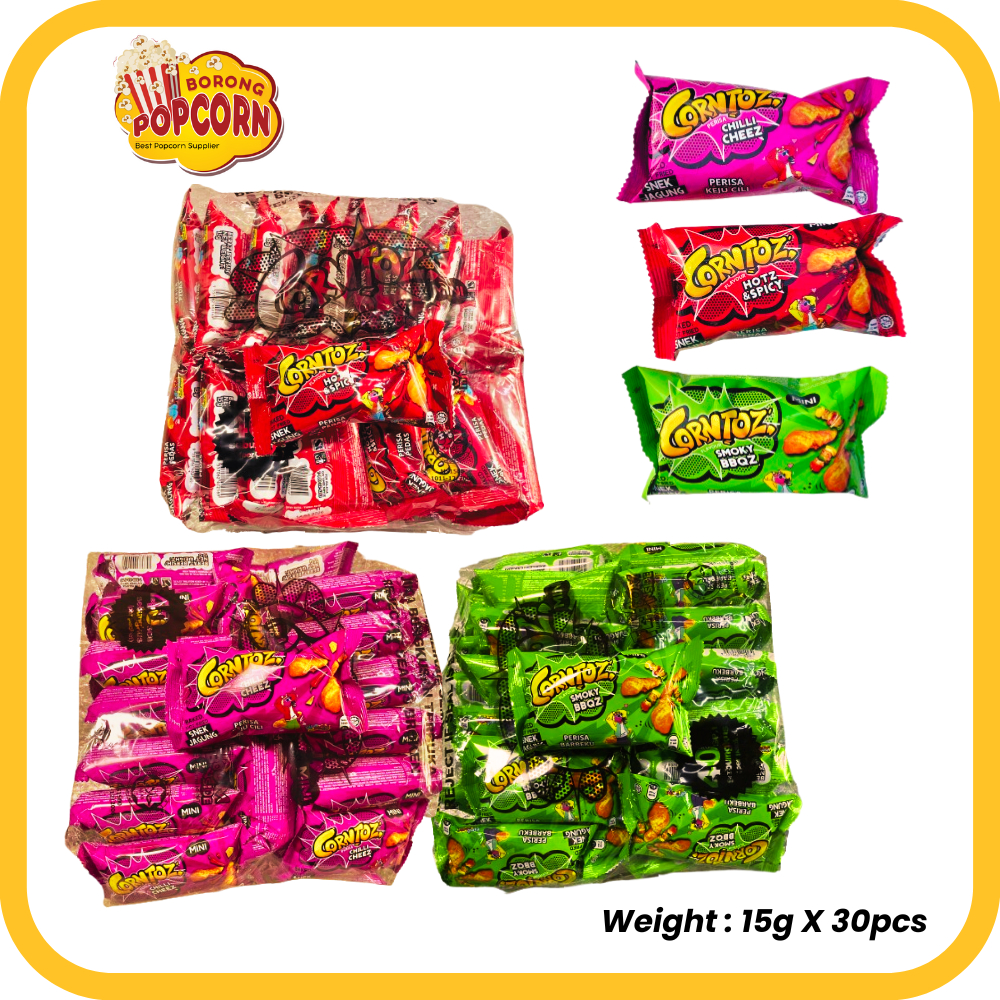 [Ready Stock] MINI CORNTOZ SNACKS 15g 30pack 5pack HOT & SPICY / CHLLI ...