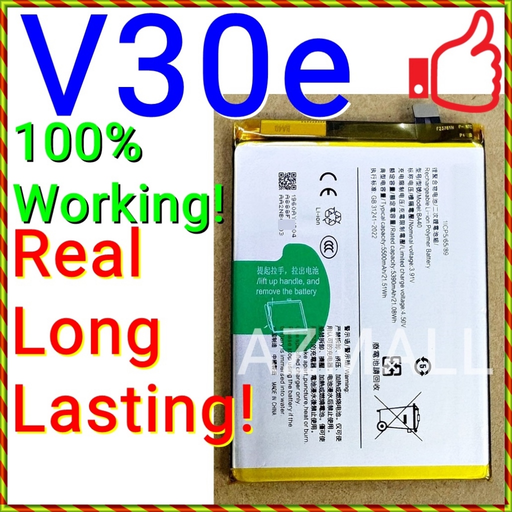 (44W Flash Charging) NEW ORI Long Lasting Stable Battery BA40 for vivo ...