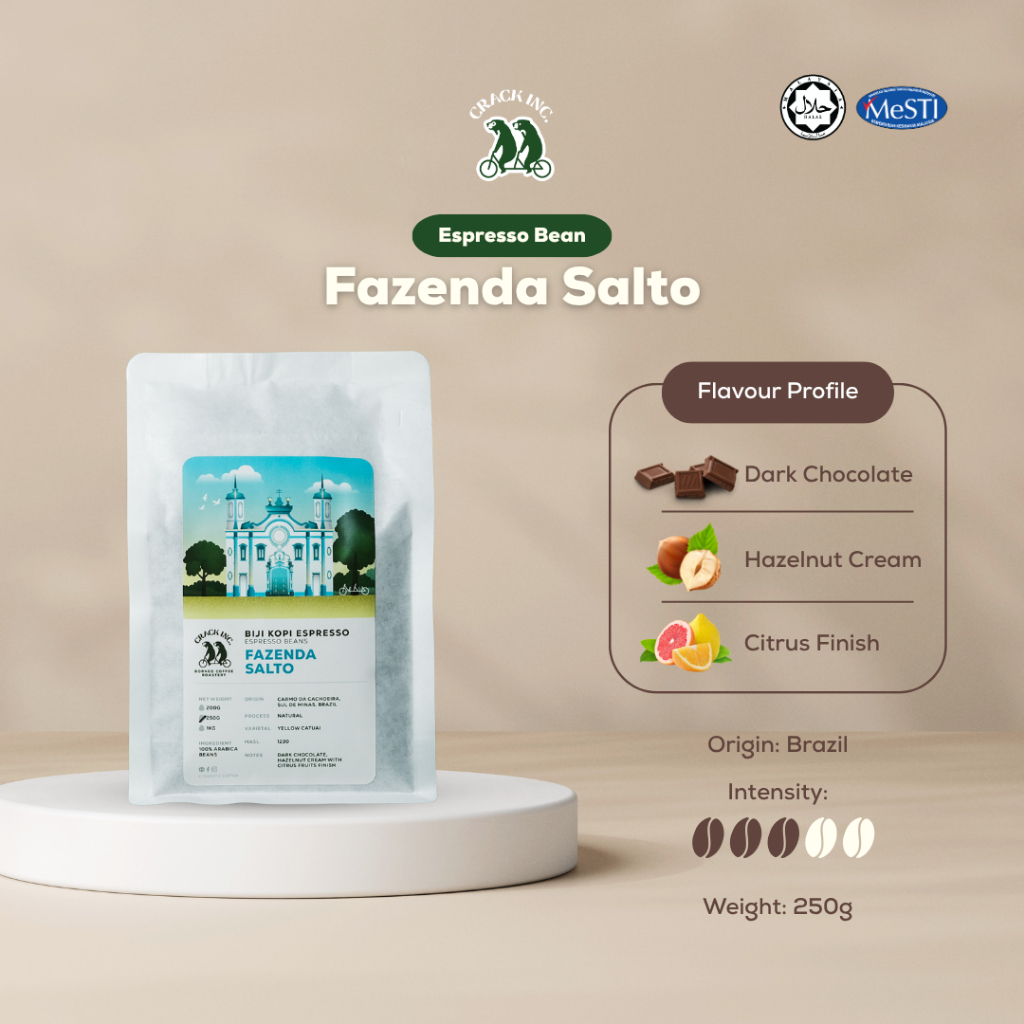[Halal] CRACK INC. COFFEE- Brazil Fazenda Salto Espresso | Arabica ...