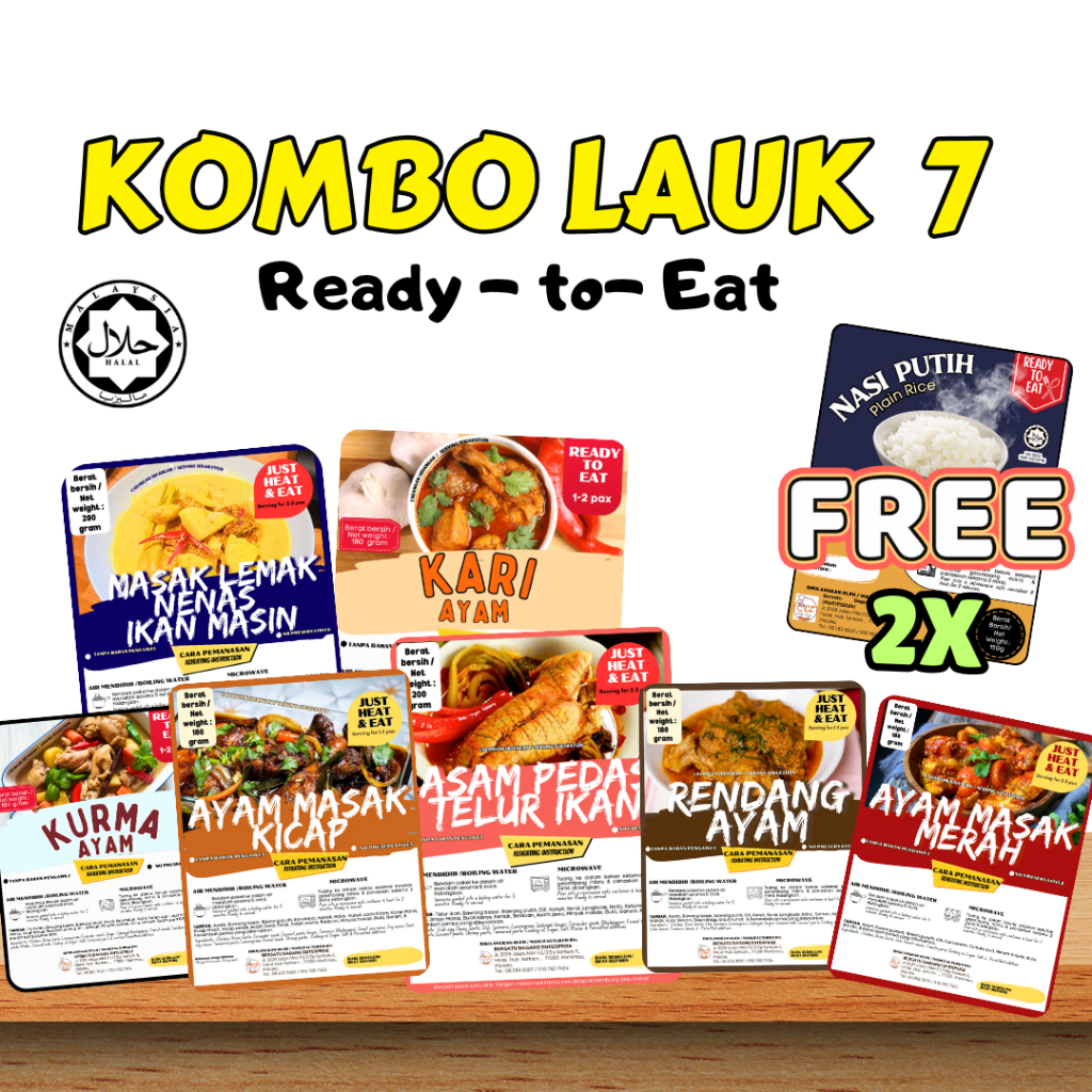Chef Zam KOMBO SET LAUK READY TO EAT Travel Lauk Set Halal Food ...