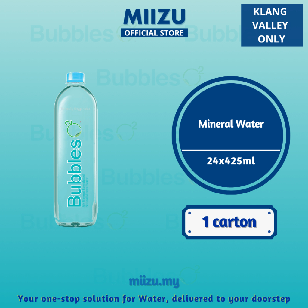 Bubbles O2 Natural Mineral Water 24x425ml | Shopee Malaysia
