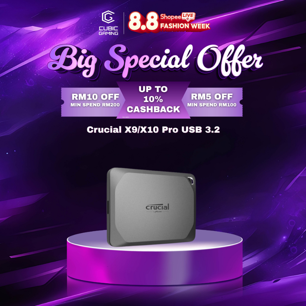 Crucial X9/X10 Pro USB 3.2 Portable External Solid State Drive SSD - PC and Mac (1TB/2TB/4TB ...