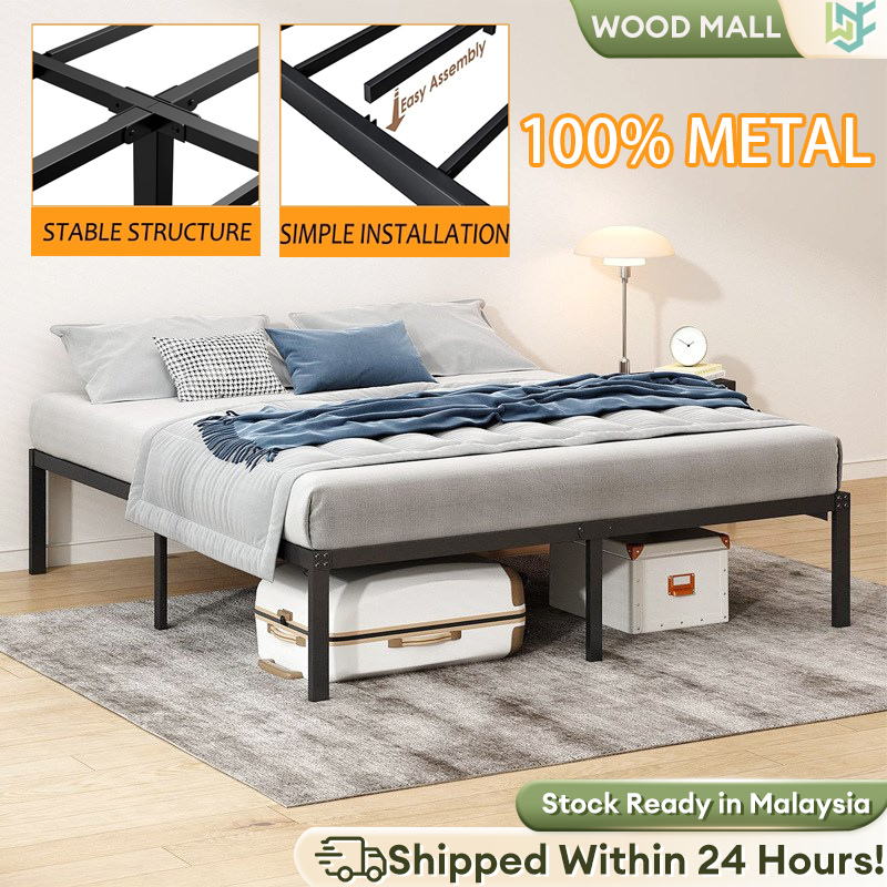 𝙍𝙚𝙖𝙙𝙮 𝙎𝙩𝙤𝙘𝙠 Metal Bed Frame Without Head Rangka Katil Logam Single ...