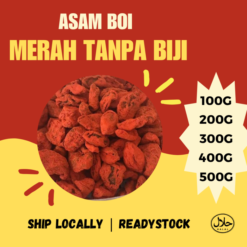 Asam Boi Merah Tanpa Biji / Red Seedless Plum (100g-500g) | Shopee Malaysia