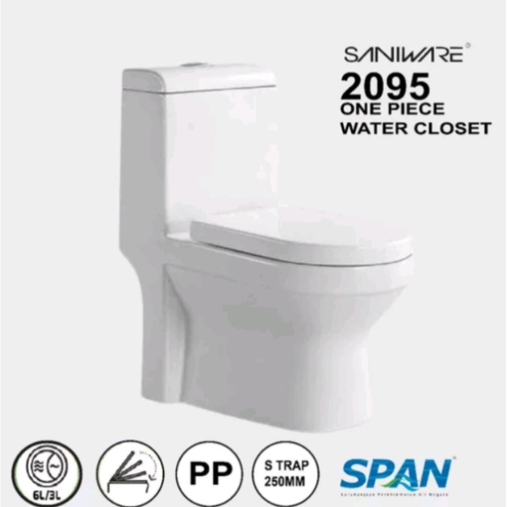 SANIWARE Water Closet One Piece Wash Down Jamban WC-2095A / SANIWARE ...