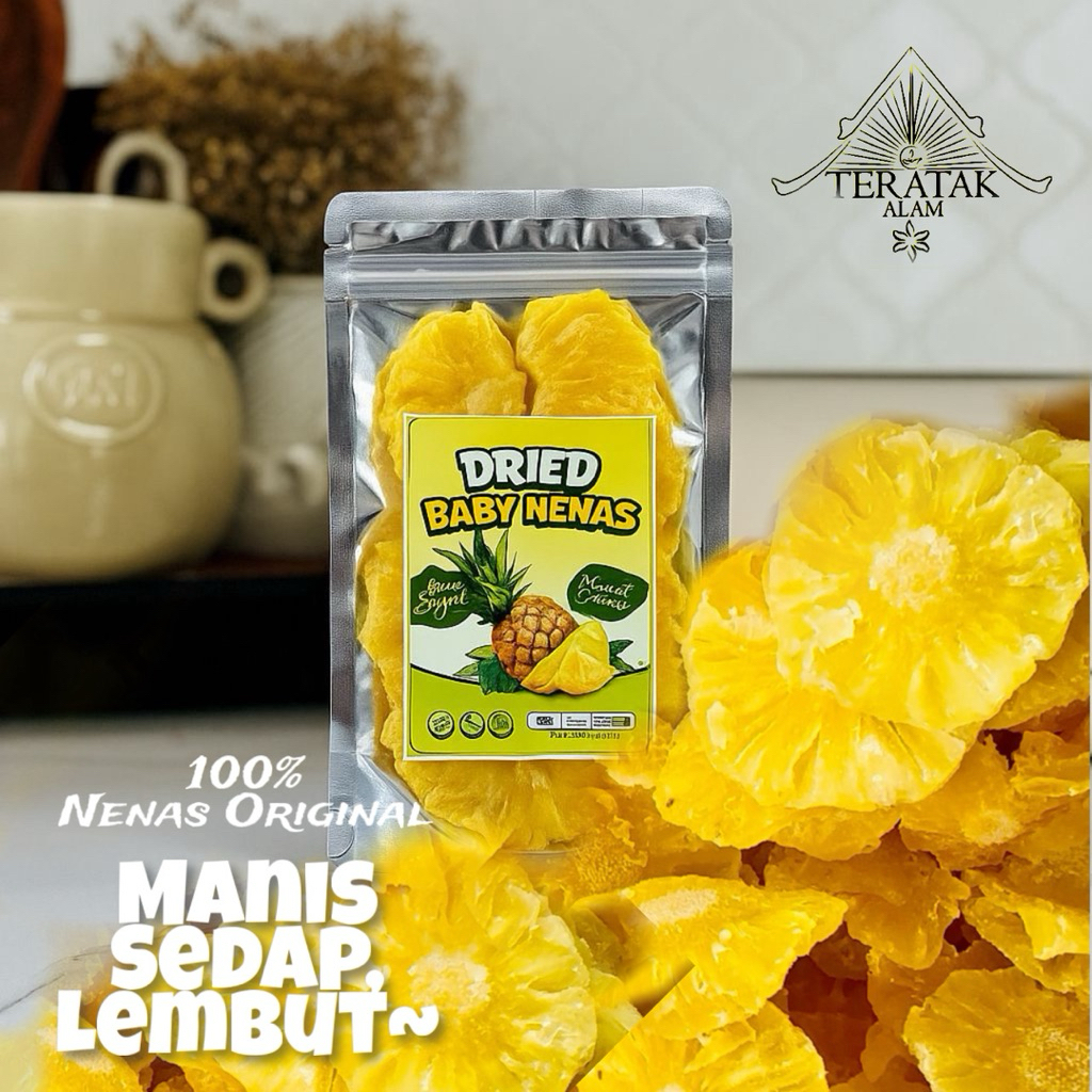 PREMIUM Dried Baby Nenas Manis & Lembut | 100% Baby Nenas Asli | Snek ...