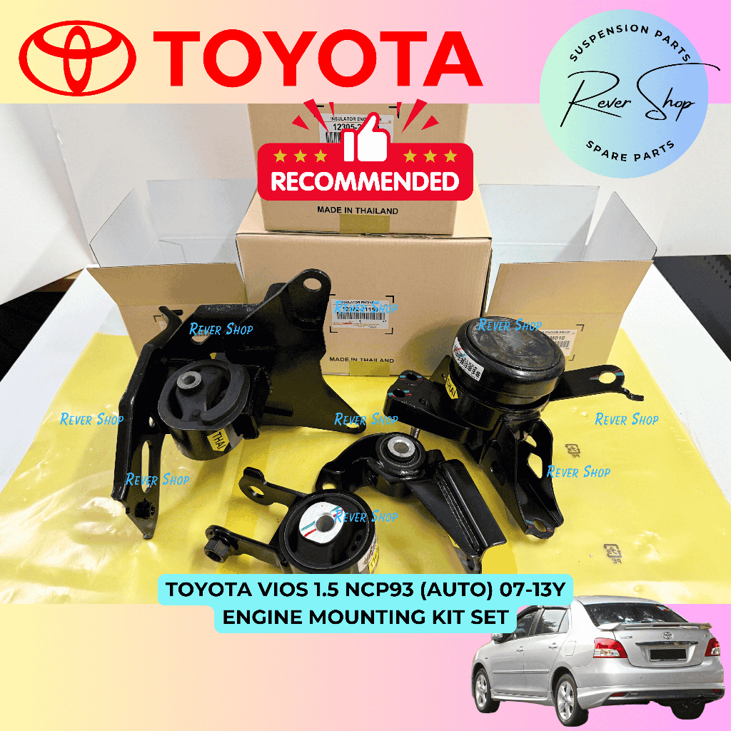 [100% THAILAND] Toyota Vios 1.5 NCP93 07-13Y (Auto) Engine Mounting Kit ...