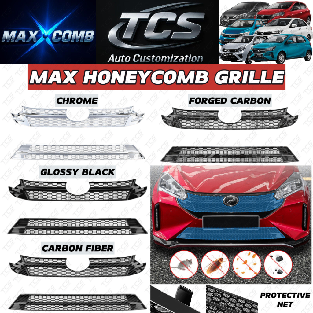 TCS NEW DESIGN CAR MA HONEYCOMB TOP&BOTTOM GRILLE COVER PROTECTIVE NET ...